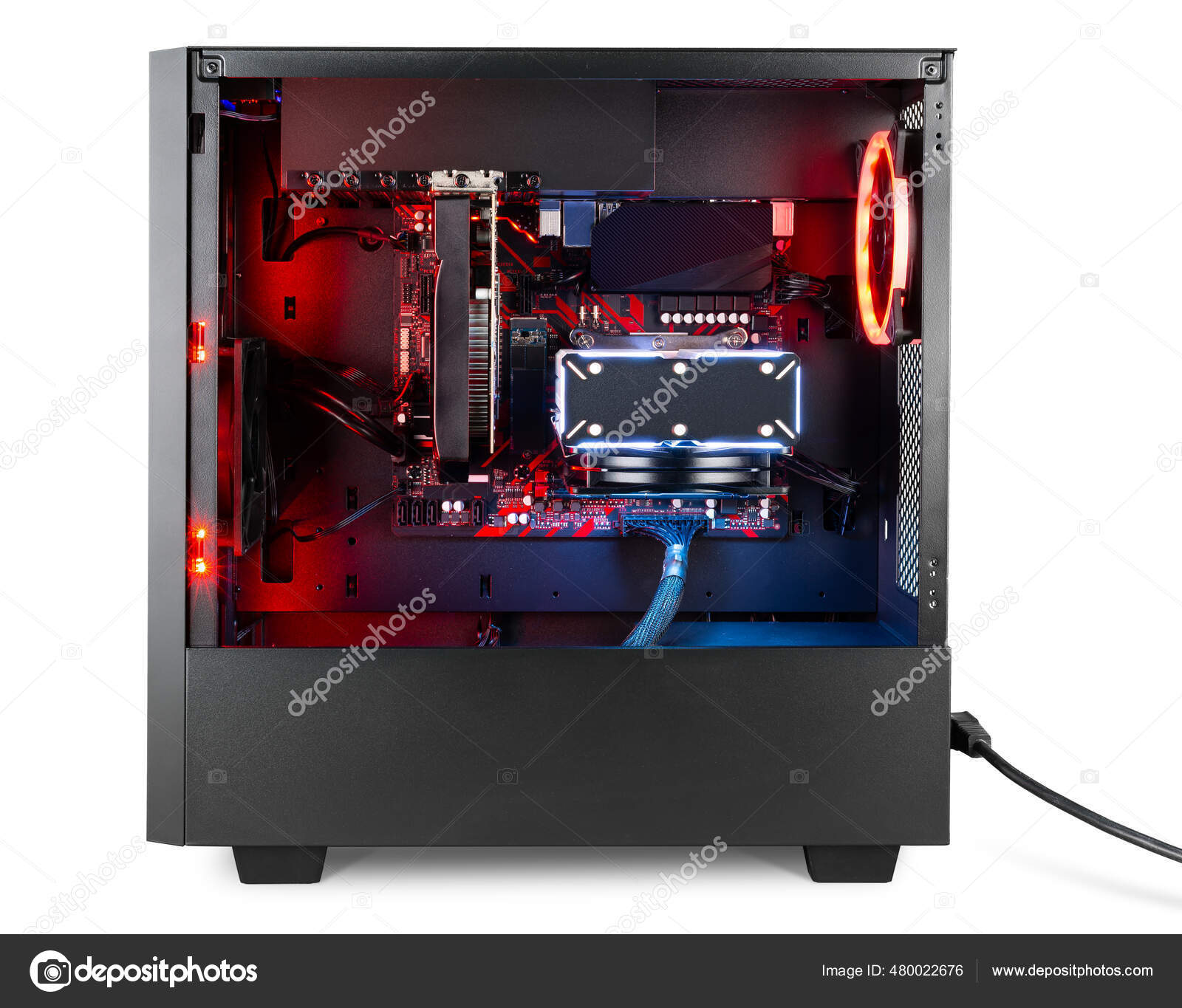 Gaming Computer Case Red