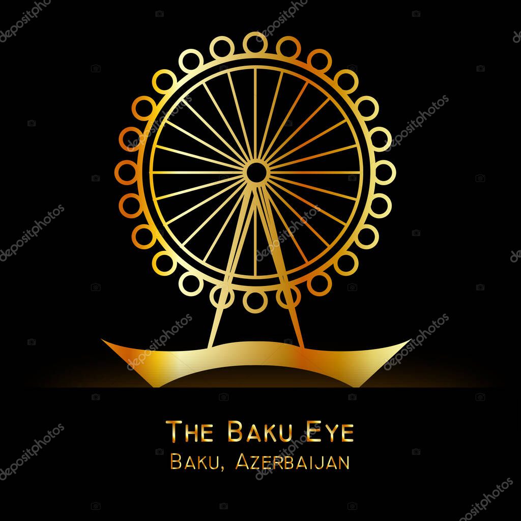 Rueda de la fortuna el ojo de Bakú famoso hito de la ciudad capital en ...
