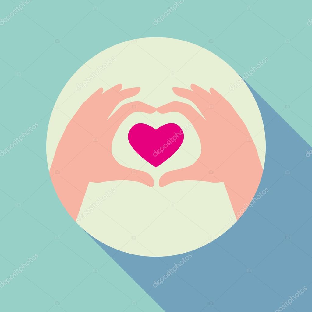 Two Hands Holding Heart Stock Vector Image By ©grethen Tal 58497523