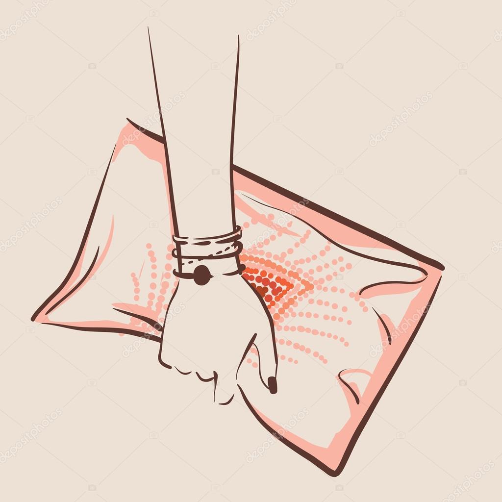 Woman Hand Holding Vector