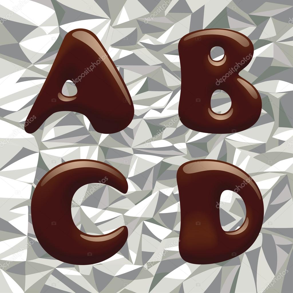 Letras del alfabeto chocolate Vector de stock #52735733 de ©maystra