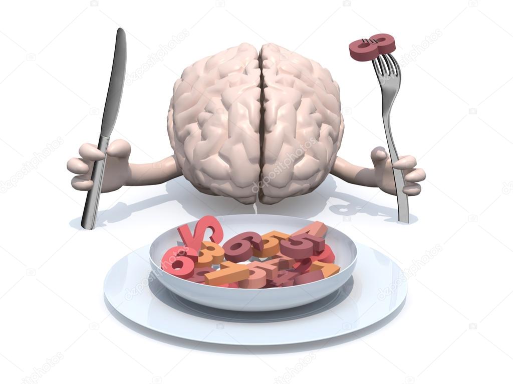 Cartoon brain that eats numbers Stock Photo by ©fabioberti.it 108631470