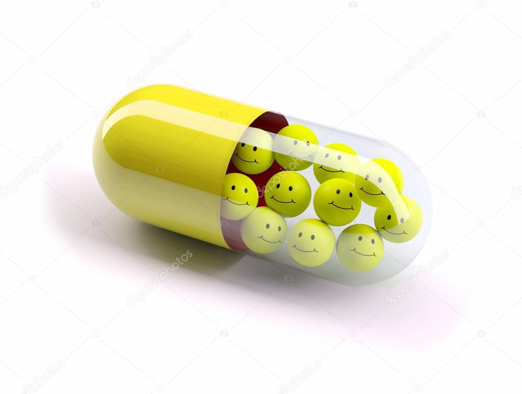 Red pill filled with yellow balls Stock Photo by ©fabioberti.it 73865079