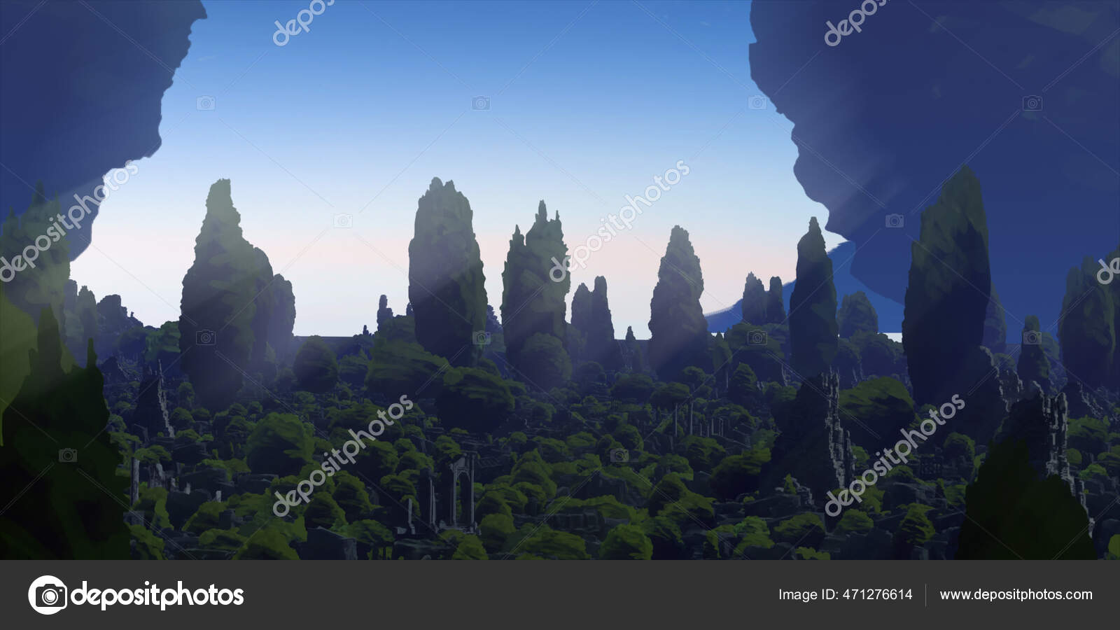 Rendered Illustration Beautiful Landscape Stock Photo by ©nordenworks ...