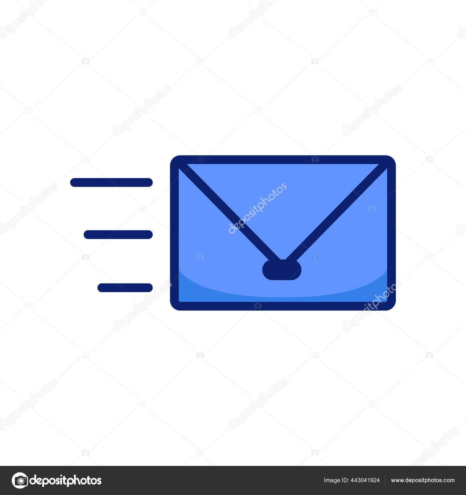 Quick Fast Send Email Mail Envelope Icon Sign Symbol Vector Stock ...