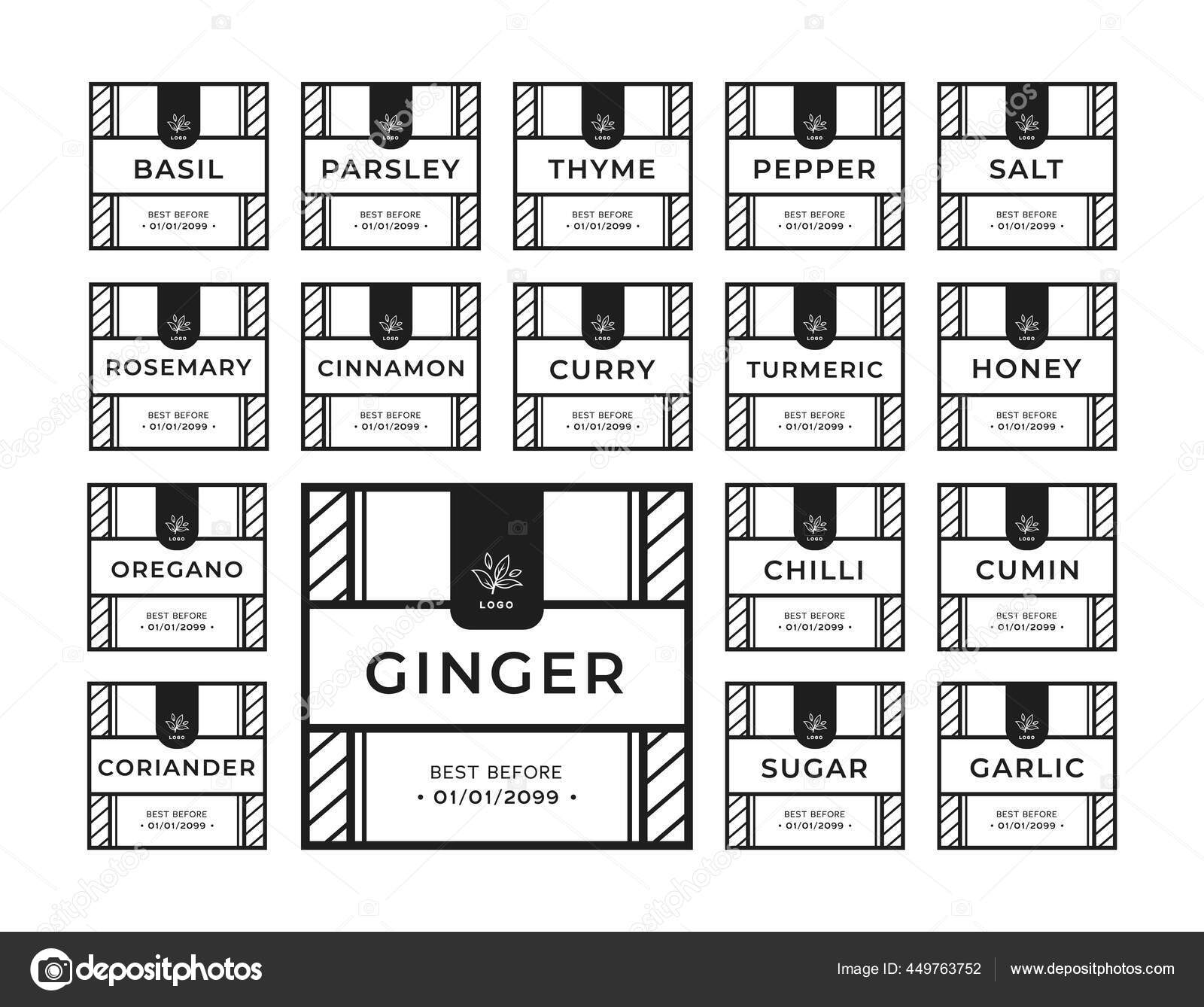 Seasoning Label Stickers at Jennifer Johansen blog