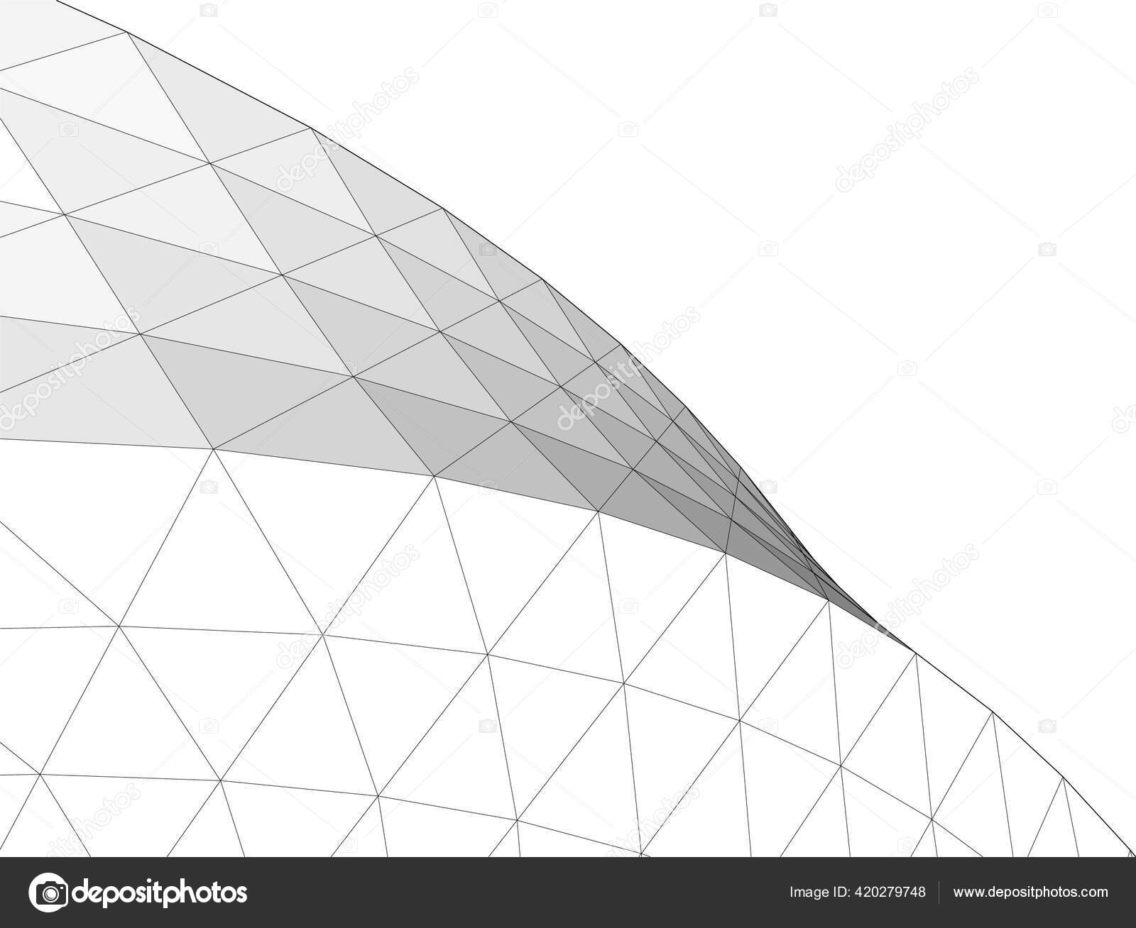 Abstract Drawing Lines Architectural Art Concept Minimal Geometrical ...
