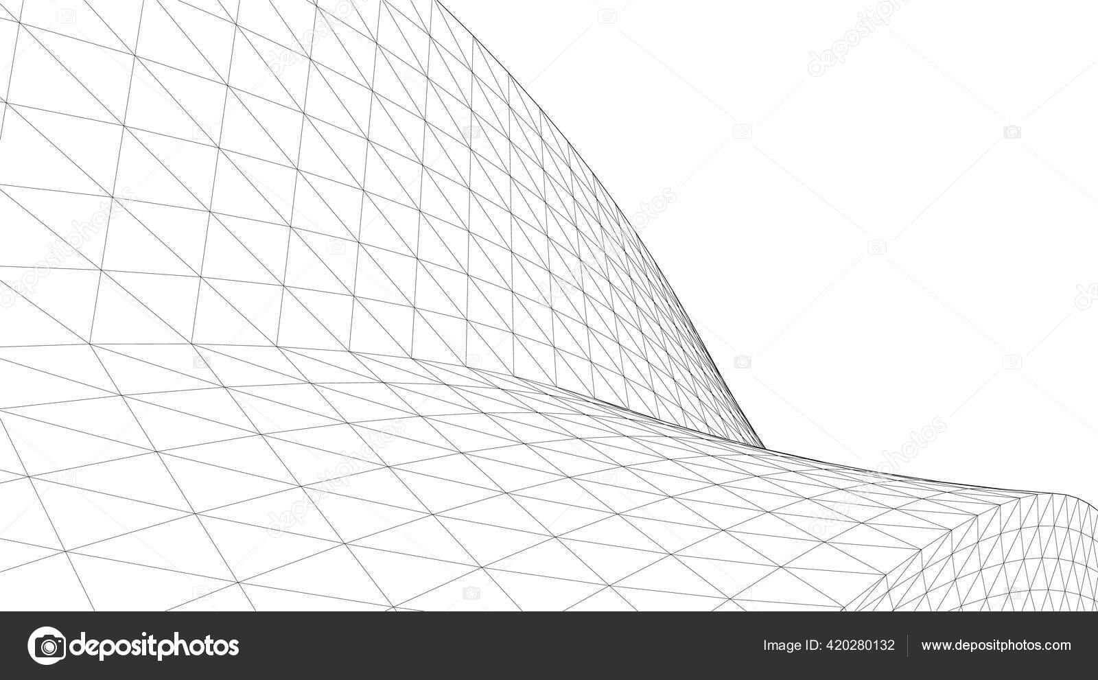 Abstract Drawing Lines Architectural Art Concept Minimal Geometrical ...