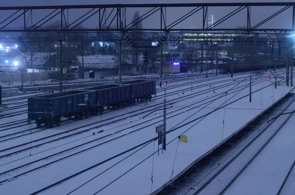 Snowfall rail station Stock Photos, Royalty Free Snowfall rail station ...