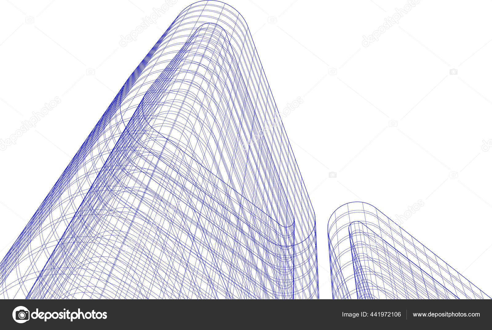 Abstract Drawing Lines Architectural Art Concept Minimal Geometrical ...