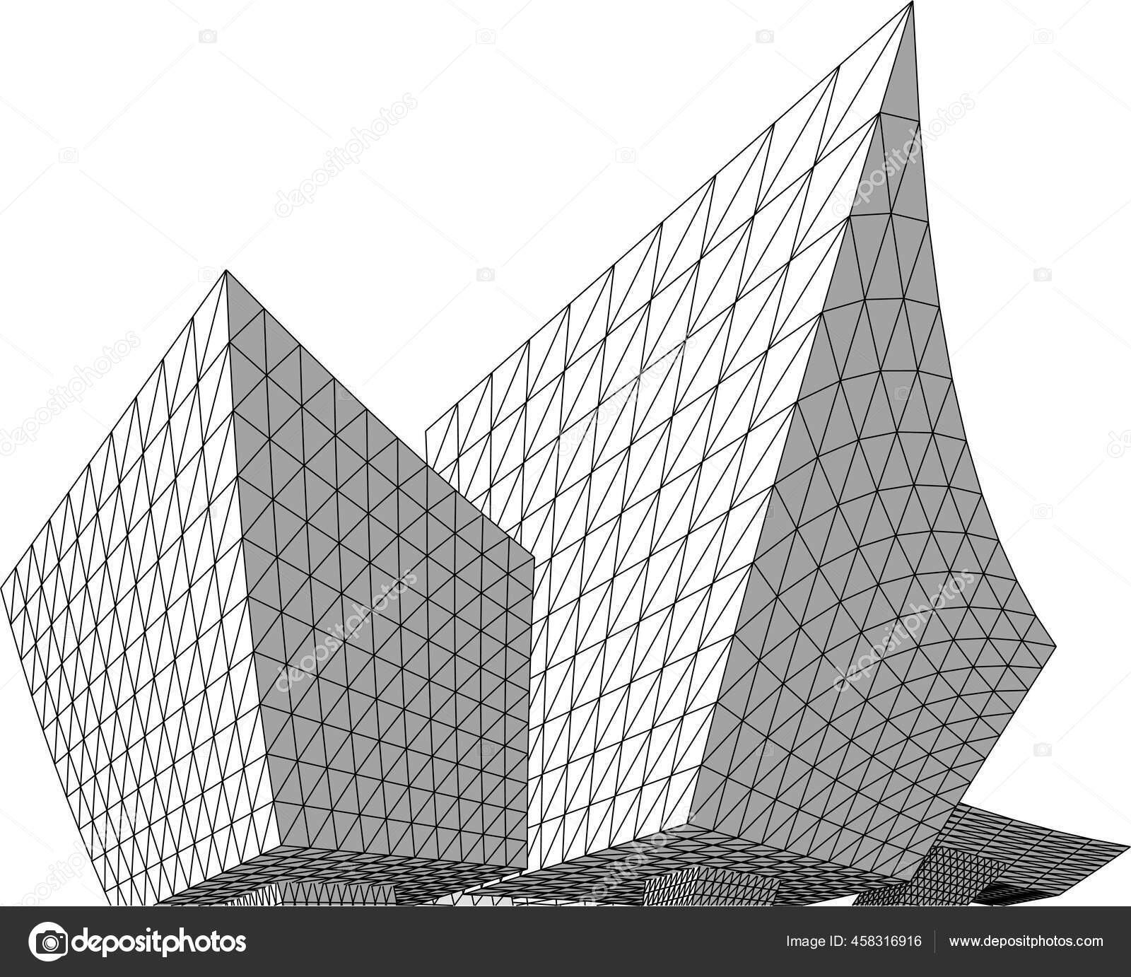 Architectural Art Digital Wallpaper Stock Vector by ©YuriyA 458316916