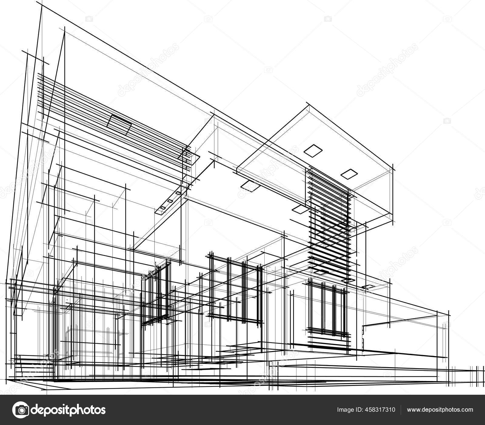 Architectural Art Digital Wallpaper Stock Vector by ©YuriyA 458317310