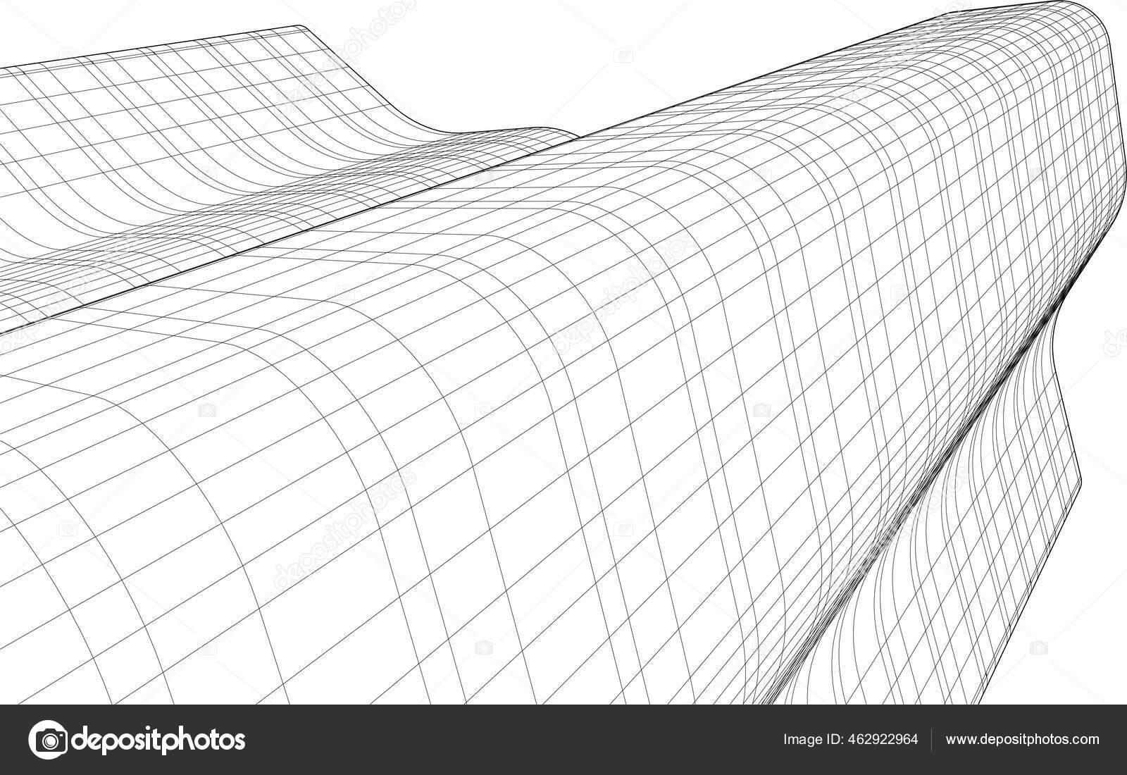 Arte Arquitectónico Forrado Fondo Pantalla Digital Vector de stock ...