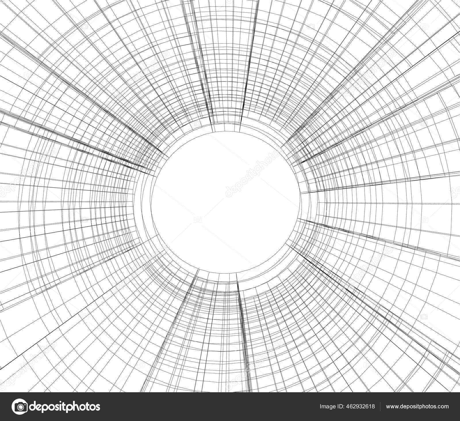 Arte Arquitectónico Forrado Fondo Pantalla Digital Vector de stock ...