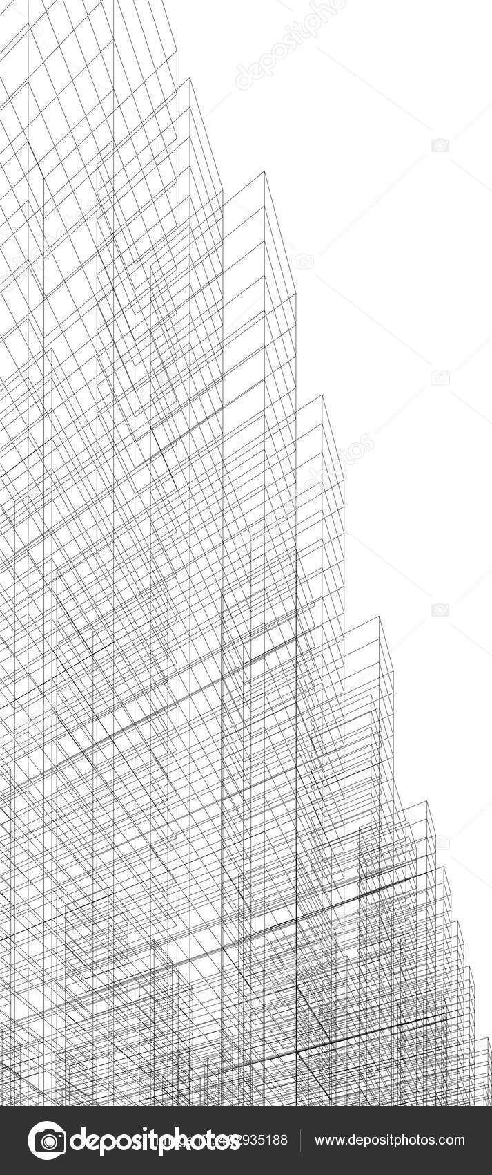 Lined Architectural Art Digital Wallpaper Stock Vector by ©YuriyA 462935188