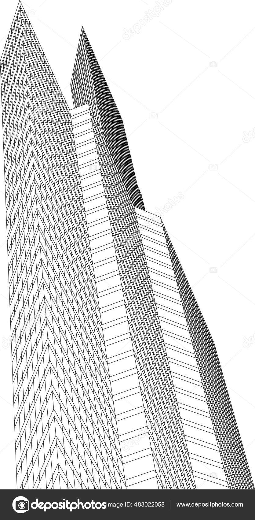 Lined Architectural Art Digital Wallpaper Stock Vector by ©YuriyA 483022058