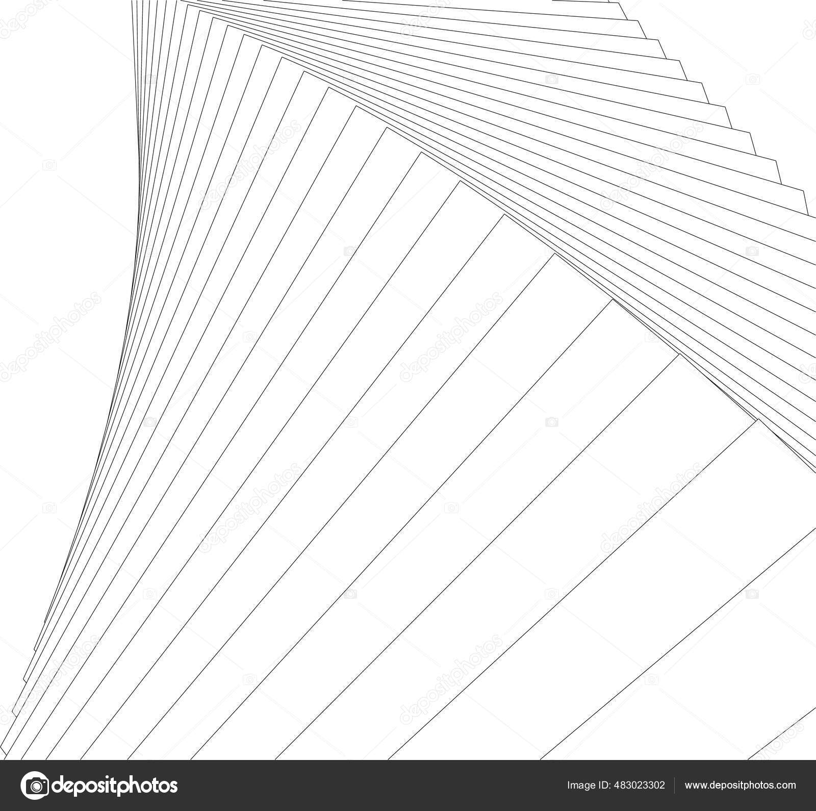 Arte Arquitectónico Forrado Fondo Pantalla Digital Vector de stock por ...