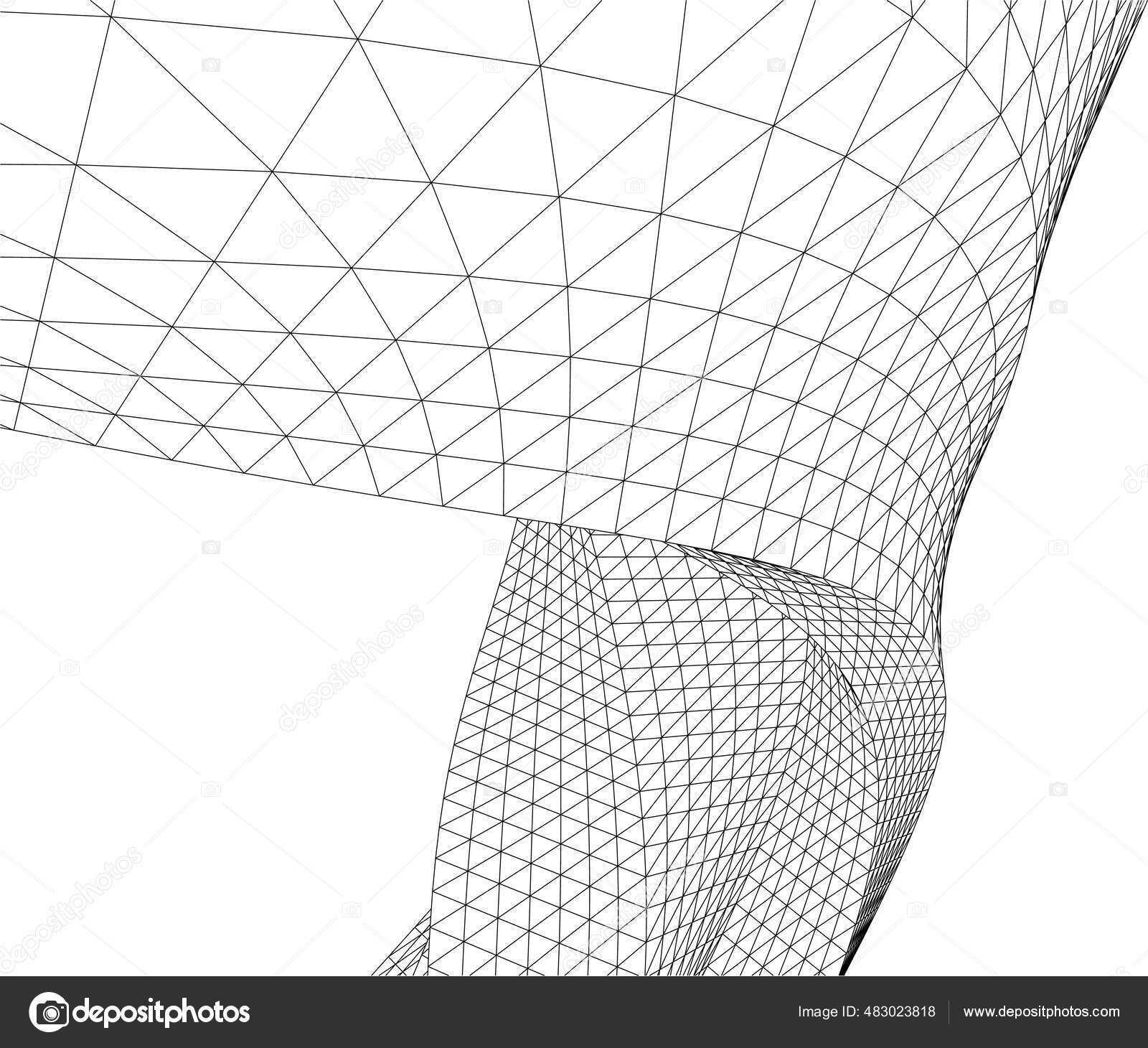 Arte Arquitectónico Forrado Fondo Pantalla Digital Vector de stock por ...
