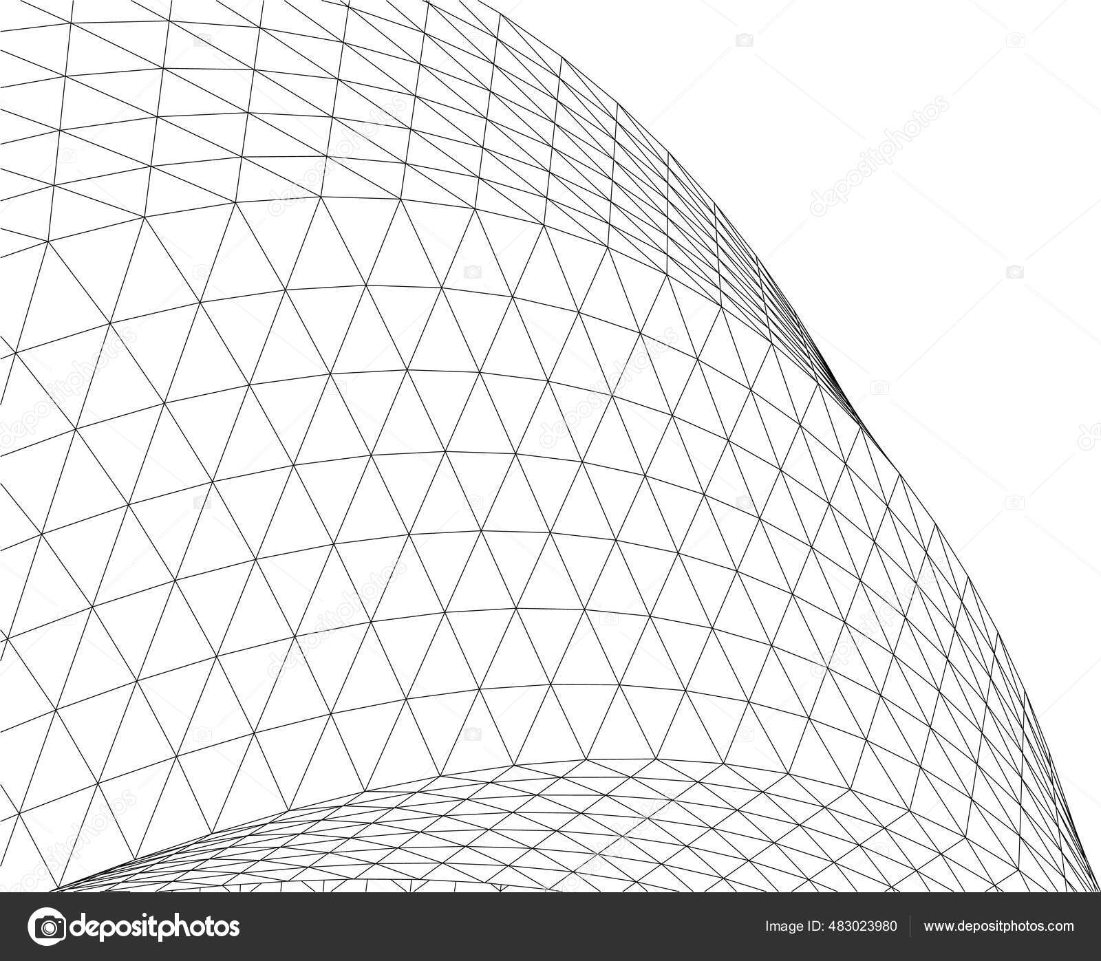 Arte Arquitectónico Forrado Fondo Pantalla Digital Vector de stock por ...