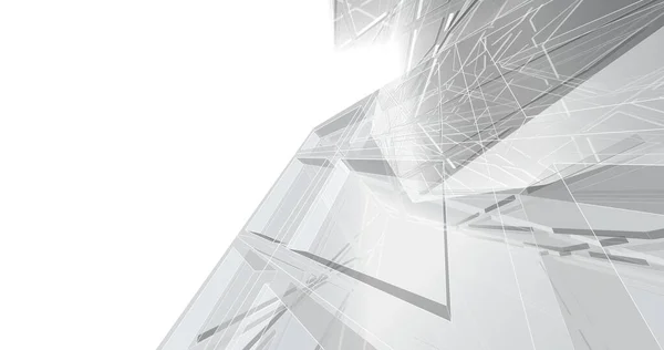 3d architectural art, digital wallpaper - Stock Image - Everypixel