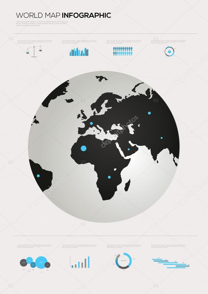 World Map for Infographic Stock Vector Image by ©AntunHirsman #100413352