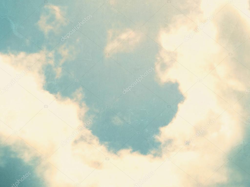 Retro sky background with clouds Stock Photo by ©doozie 117693356
