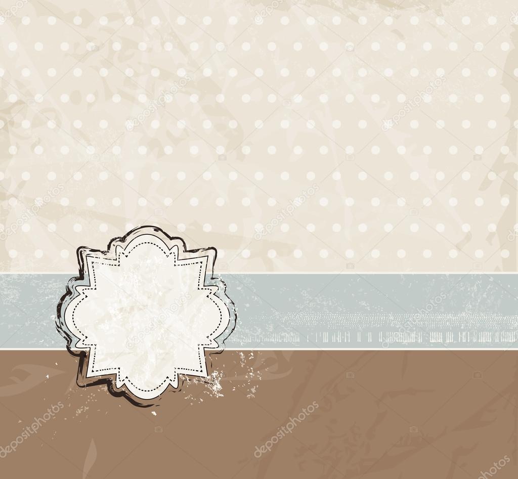 Retro background with vintage banner label Stock Vector Image by ...
