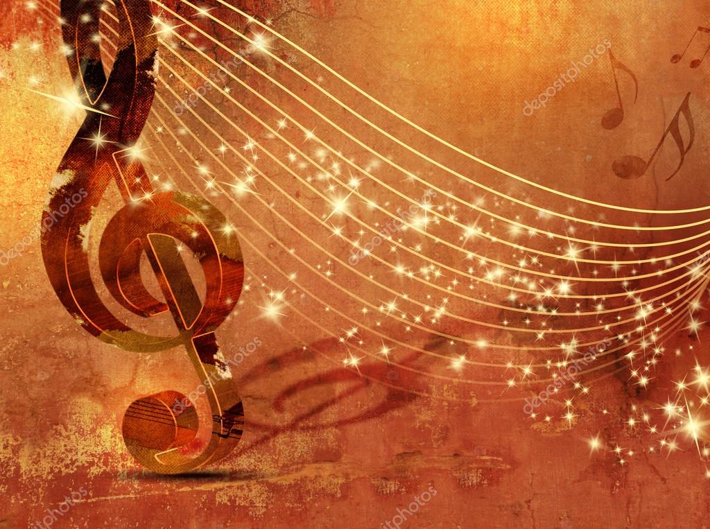 Music background grunge with abstract musical staff — Stock Photo ...