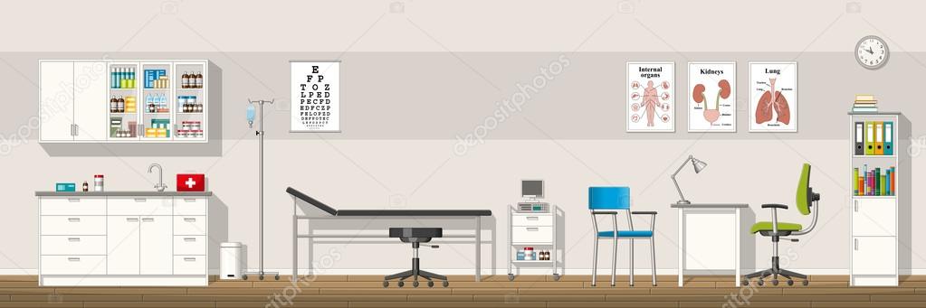 Illustration of a doctor office, panorama Stock Vector by ©G.Wolf 114565996