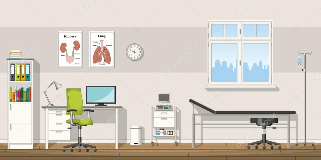 Illustration of a doctor office — Stock Vector © G.Wolf #114566012