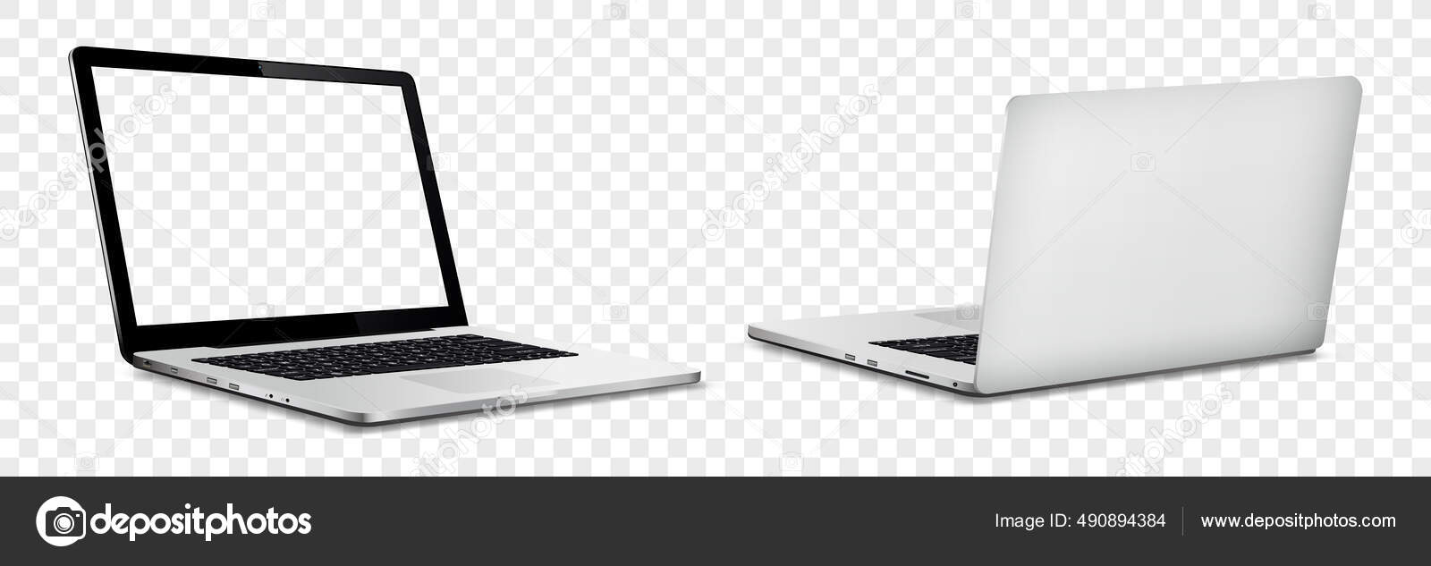 Laptop Dengan Layar Transparan Diisolasi Pada Latar Belakang Transparan ...