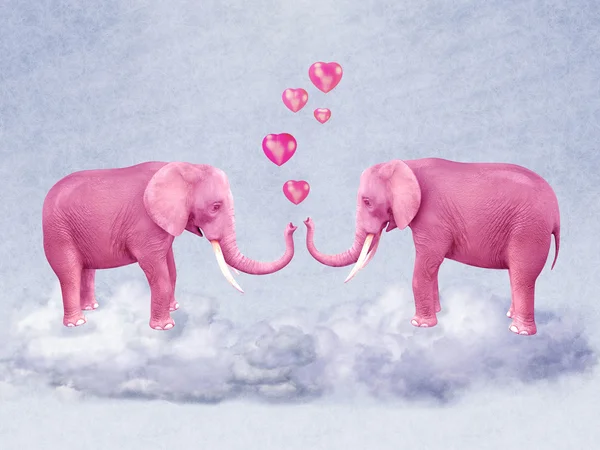 Elefante rosa no céu Ilustração de stock por ©ladybirdannad #22459945