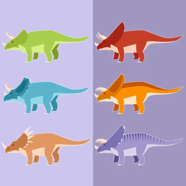 Silhouettes of prehistoric animals — Stock Vector © Kolonorf #17860245