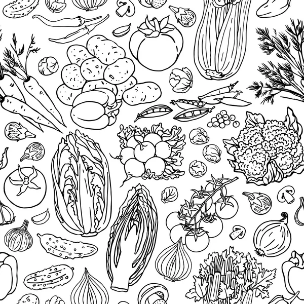 Rustic vegetables pattern Stock Vector Image by ©schiva #125585324