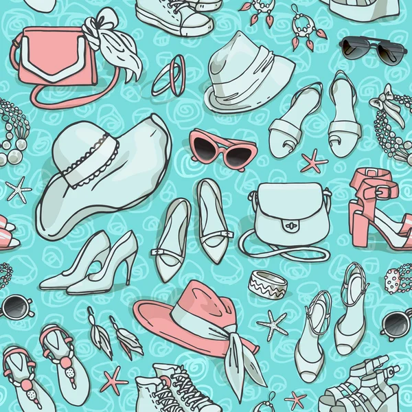 Female fashion accessories pattern Stock Vector Image by ©schiva #89623308