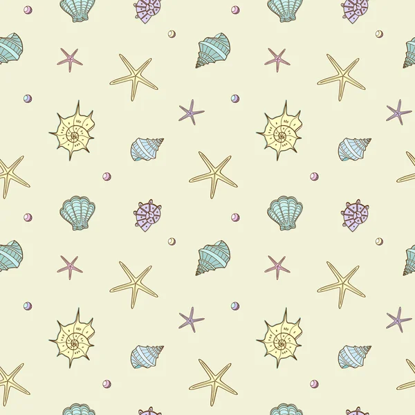 Sea shells and stars pattern Stock Vector Image by ©schiva #89624830