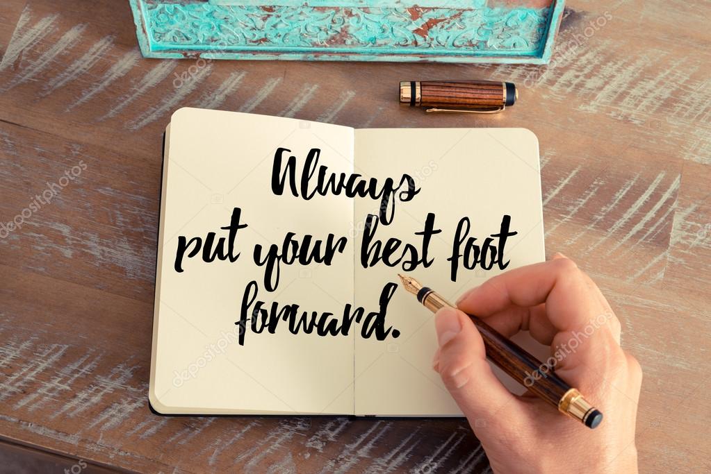 Handwritten quote as inspirational concept image — Stock Photo ...
