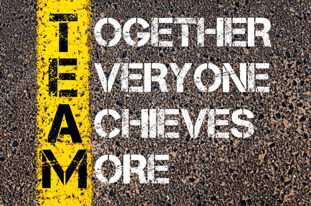 Together Everyone Achieves More - TEAM Concept Stock Photo by ...