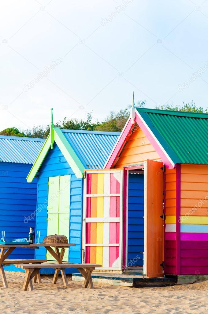 Bathing boxes at Brighton Beach, Australia – Stock Editorial Photo ...