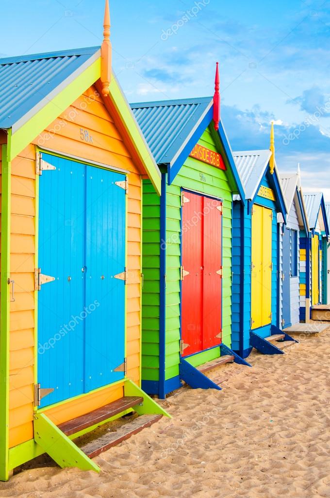 Bathing boxes at Brighton Beach, Australia – Stock Editorial Photo ...