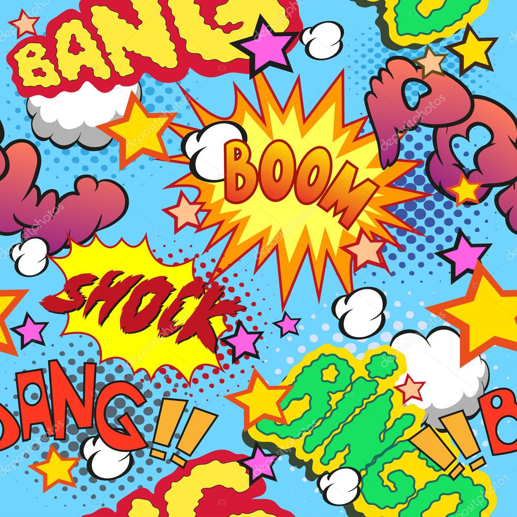 Comic book explosion pattern — Stock Vector © Roman84 #54352325