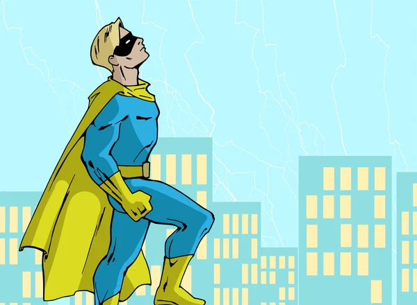 Mighty superhero in bright costume Stock Vector Image by ©A_Petruk ...