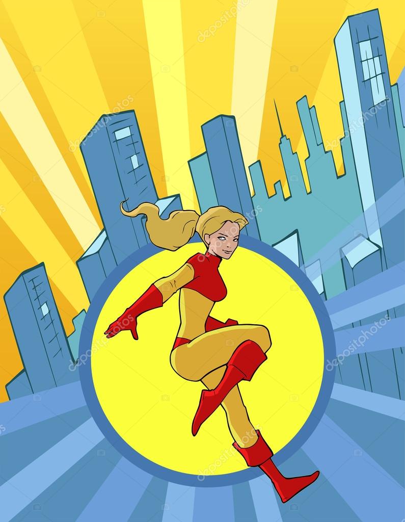 Young superhero girl flying Stock Vector Image by ©A_Petruk #73834329