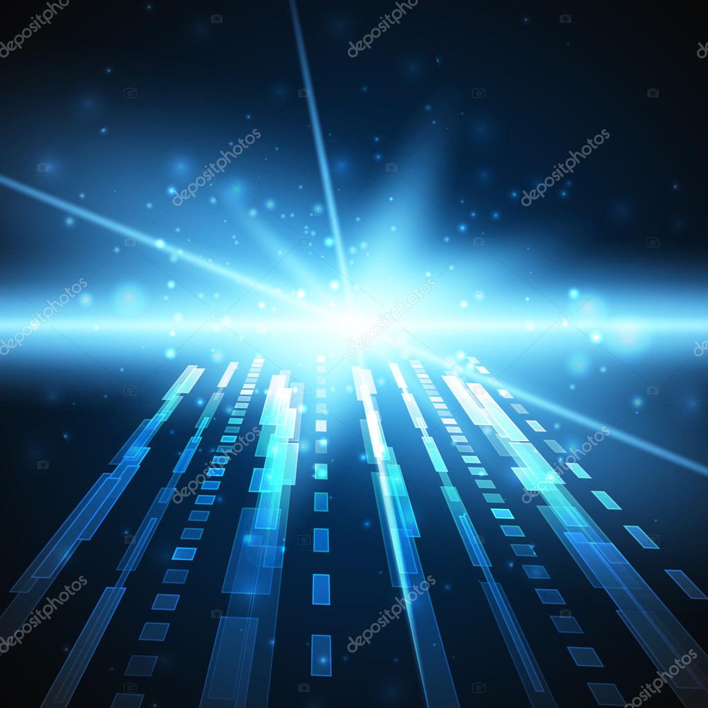 Futuristic digital background. Road concept. Stock Vector Image by ...