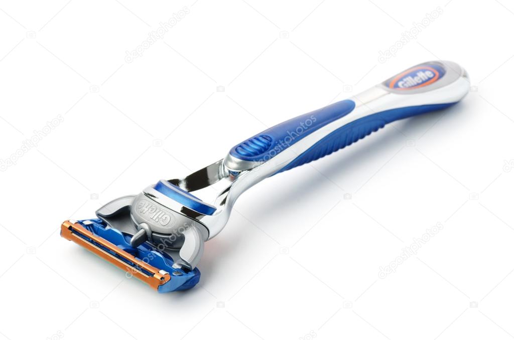 Gillette blue orange razor — Stock Editorial Photo © aperturesound ...