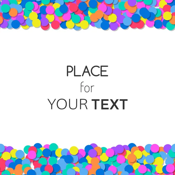 Colorful confetti background with place for text. Vector illustration ...