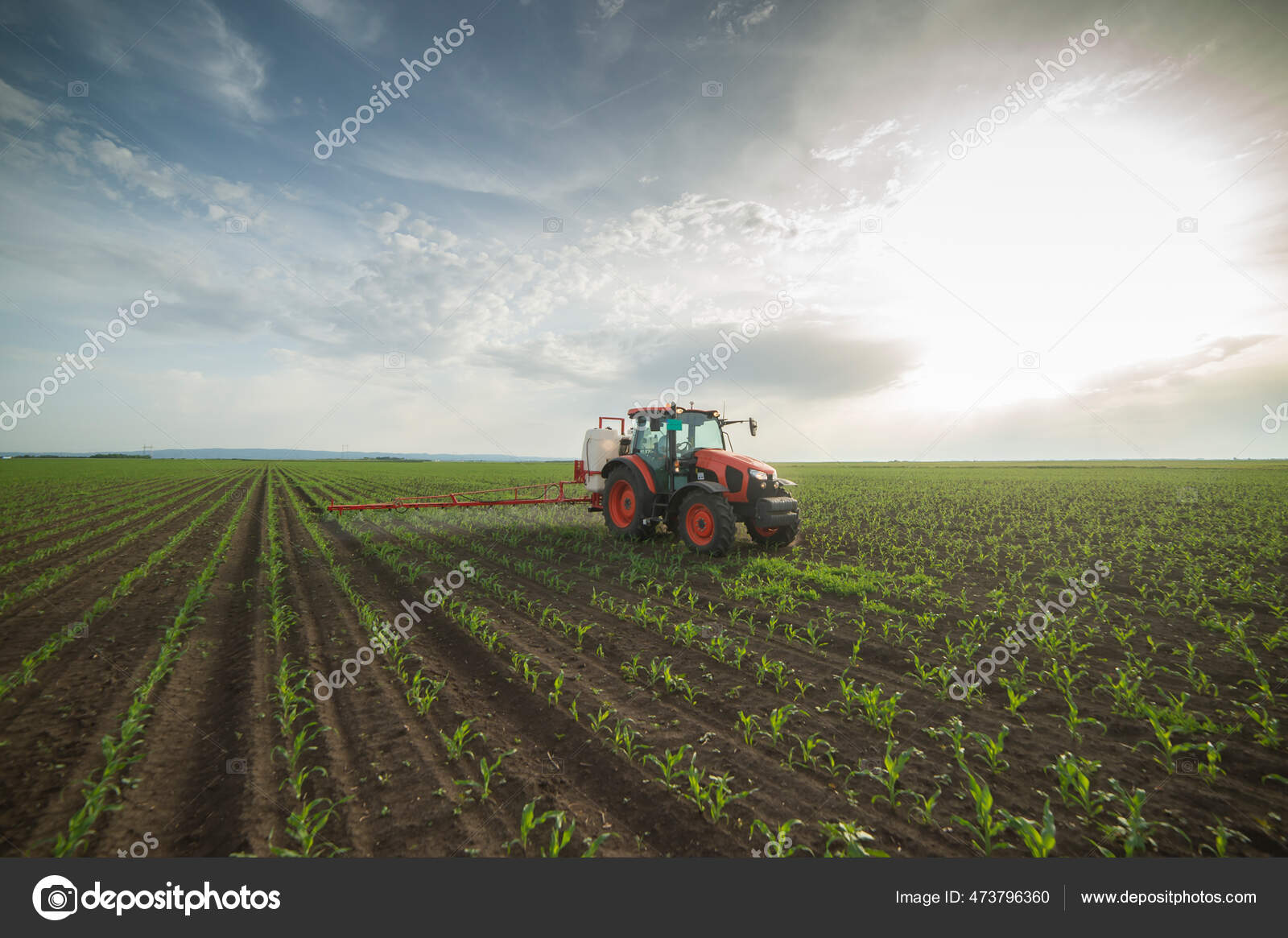 Tractor Spray Fertilize Field Insecticide Herbicide Chemicals ...