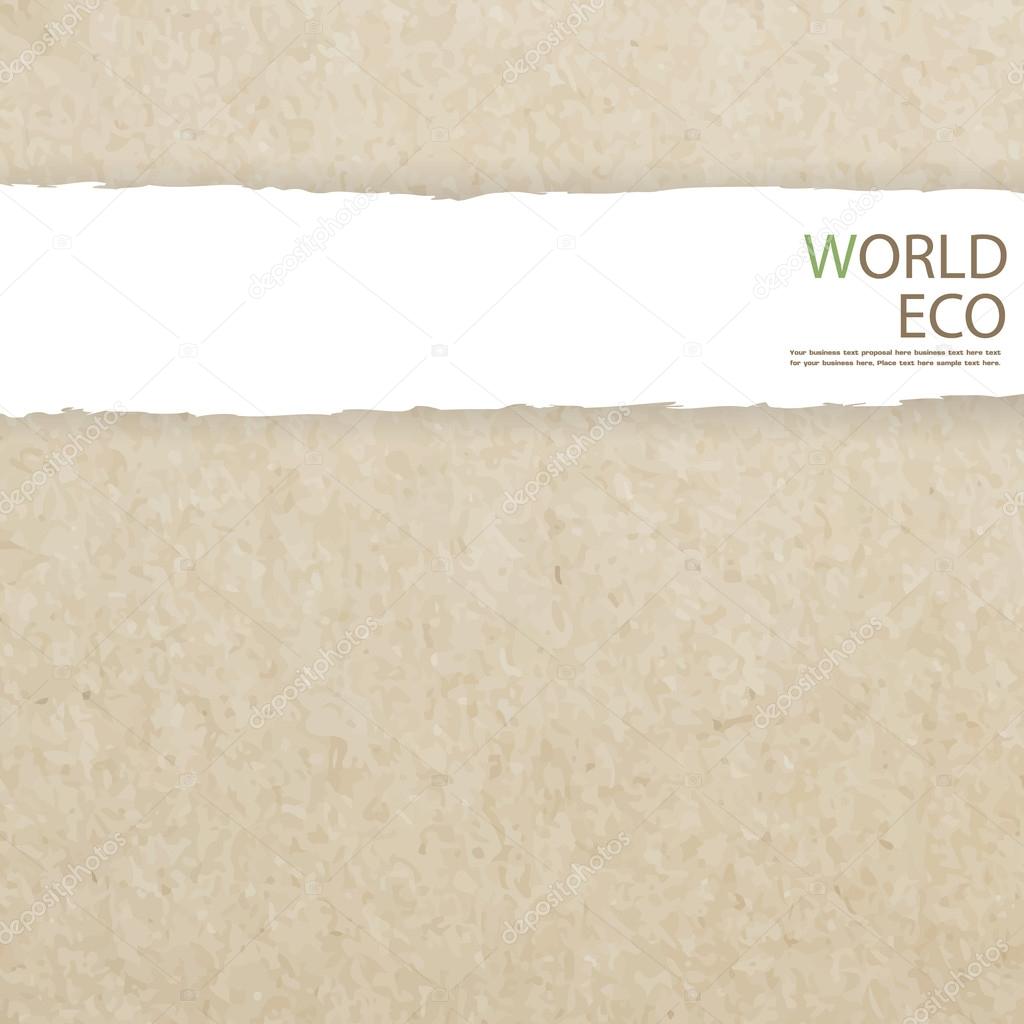 World map recycled paper craft stick on white background Stock Photo by ...