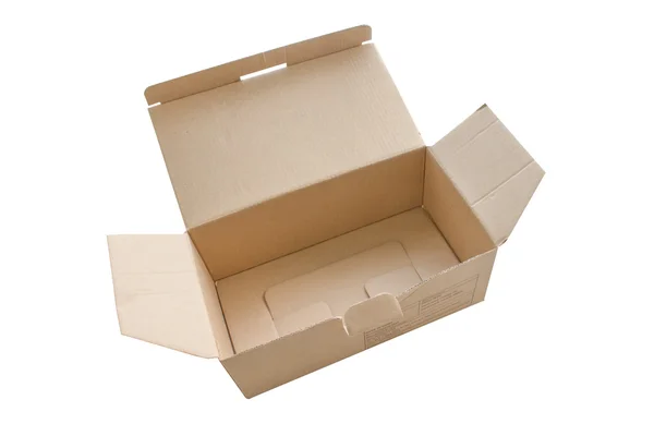 top down view of open empty cardboard box — Stock Photo © Raysay #22501665