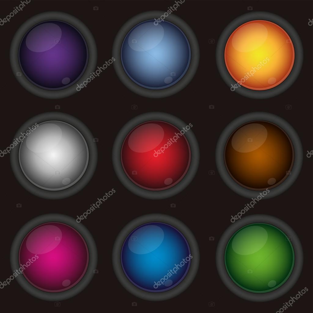 Set of colored buttons Stock Vector Image by ©El4anes #100997334